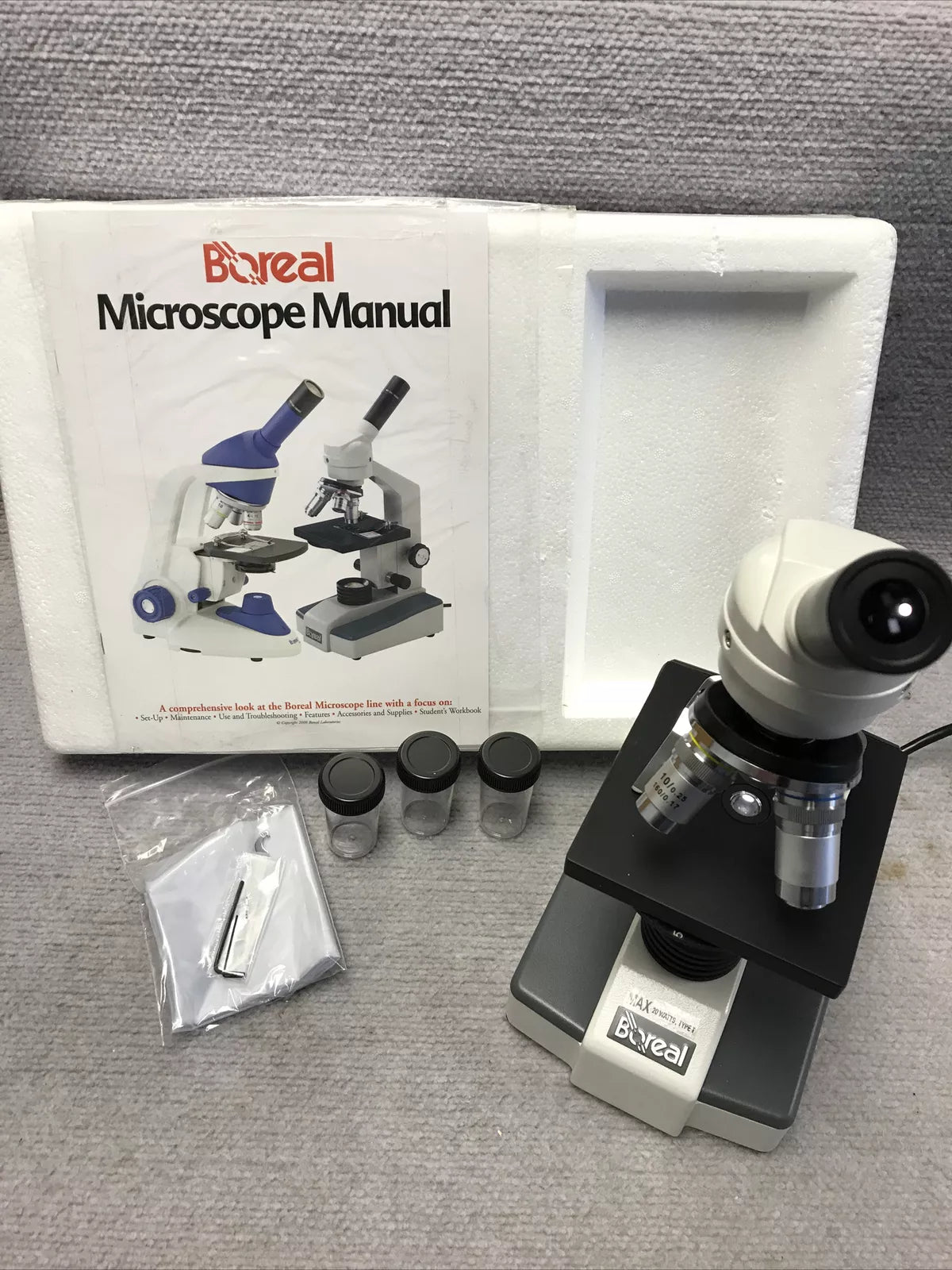 new Boreal Compound Light Microscope SFC 111 Series 3 Objectives 4x 10 ...